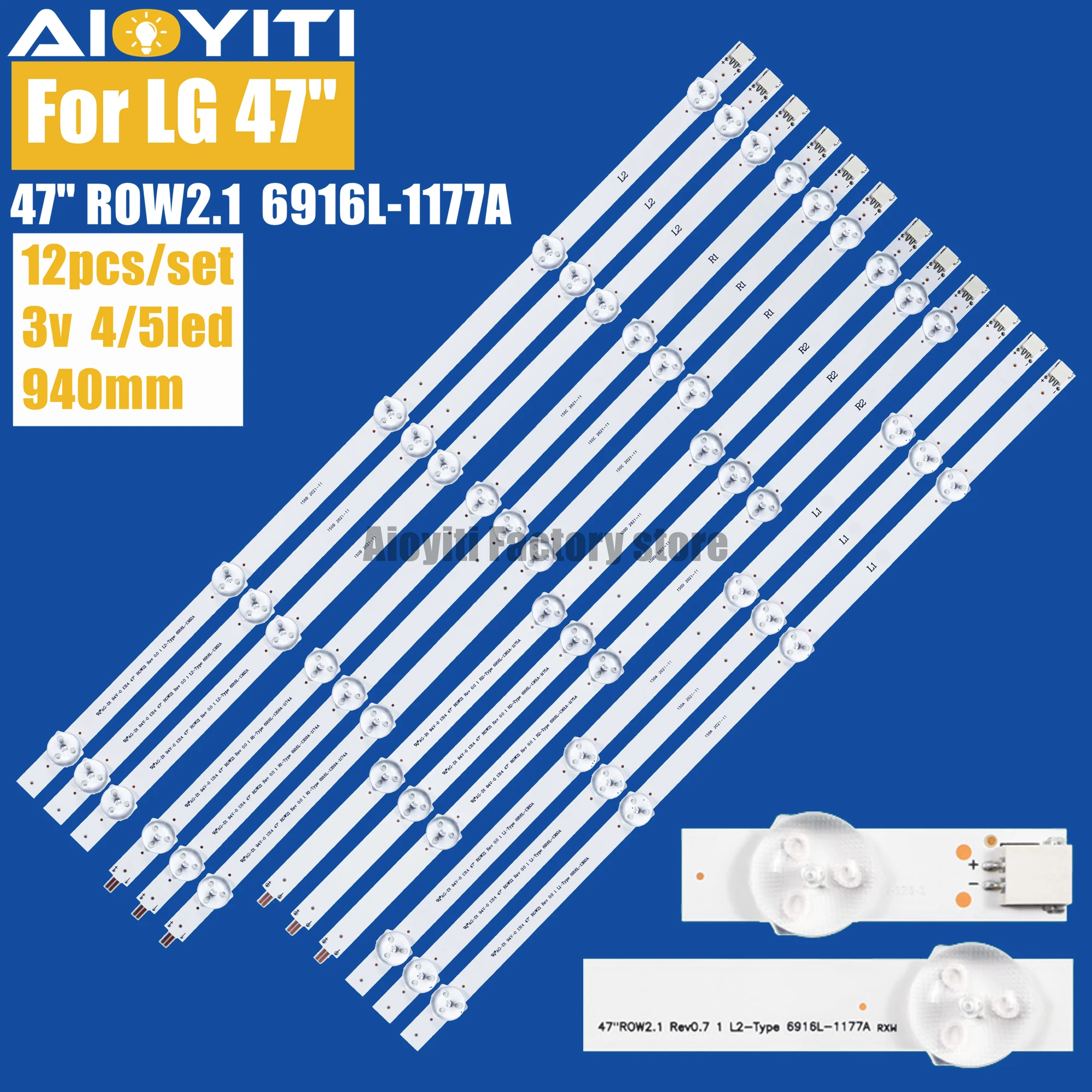 LED-backlight-strip-For-LG-47LN5400-UA-47LA6200-UA-47LN5750-UH-47LN5200 ...