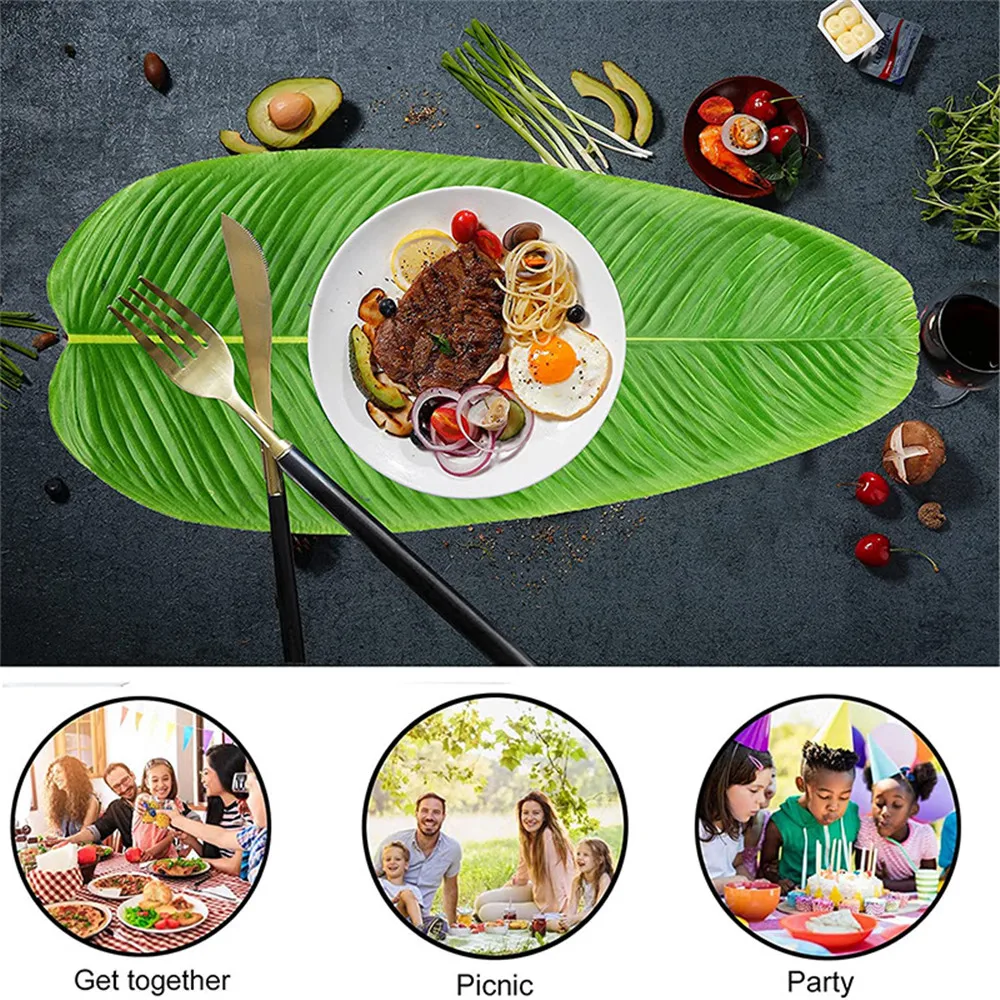 1-4pcs-Artificial-Tropical-Table-Banana-Simulation-Leaves-Hawaiian-Luau ...