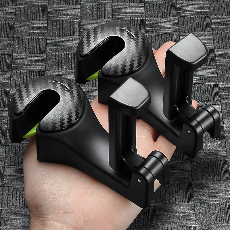 2-In-1-Car-Headrest-Hooks-Phone-Holder-Seat-Back-Organizer-Bag-Hangers ...