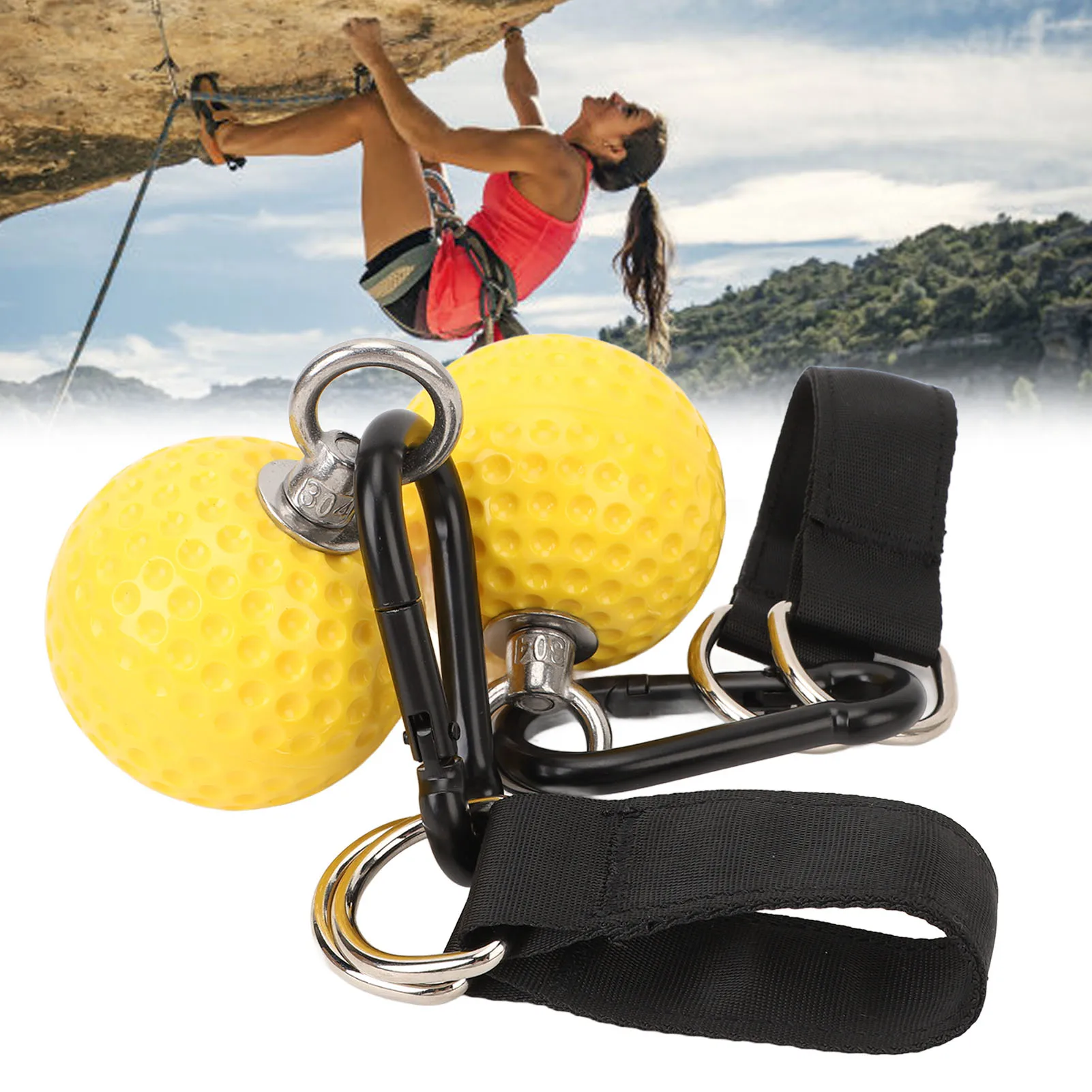 ZK30 Pair of Pull Up Ball Grip Arm Strength Training Anti Slip Portable ...