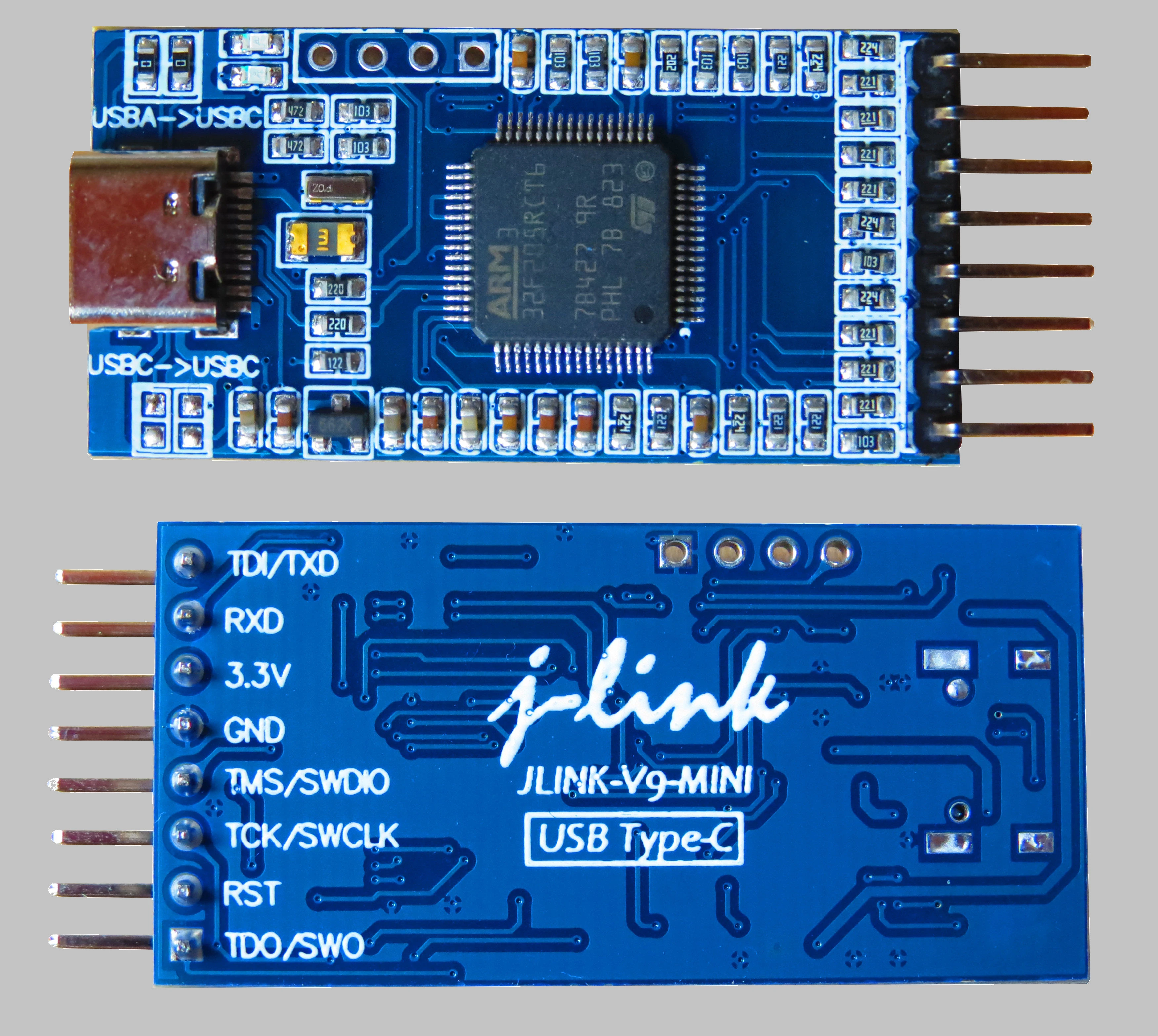 JLINK V9 Mini emulador j link, actualización automática de Firmware, depurador tipo C, Mini V9 ...