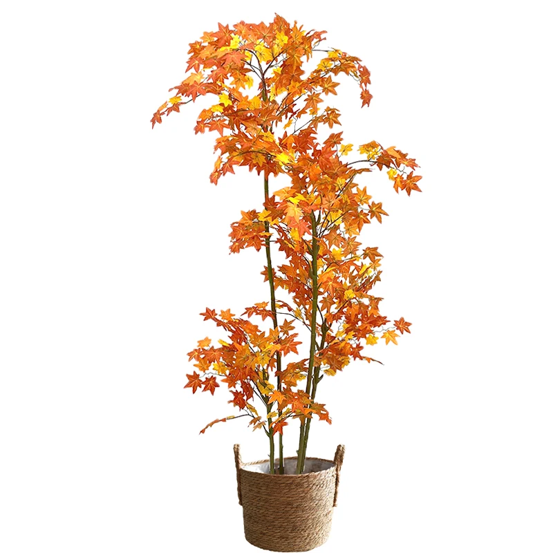 78in-Tall-Fake-Maple-Tree-Plant-Artificial-Maple-Tree-Plastic-Tree-Fake ...