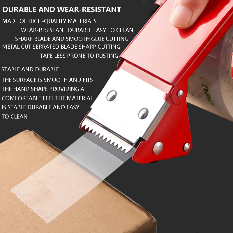 Creative-Paper-Box-Tape-Holder-Transparent-Tape-Cutter-Metal-Sealing ...