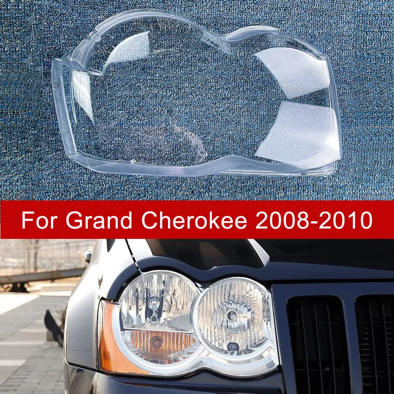 For-Jeep-Grand-Cherokee-2008-2009-2010-Car-Front-Headlight-Lens-Cover ...