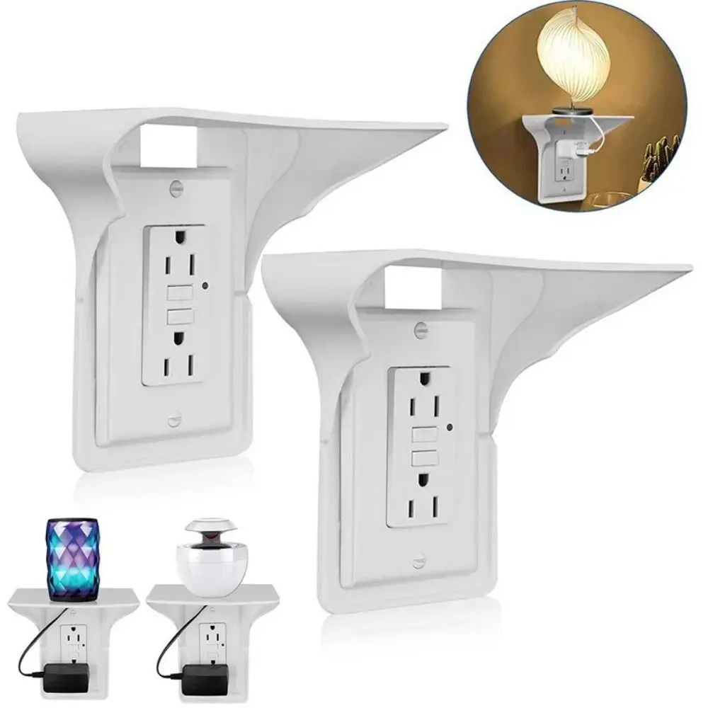 Wall-Outlet-Shelf-Convenient-Sturdy-Mobile-Phone-Charging-Holder-Cable ...