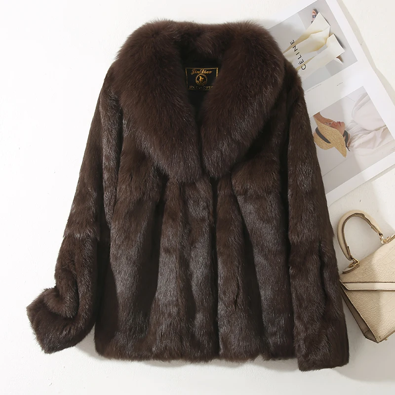 Genuine-Whole-100-Real-Natural-Rabbit-Fur-Coat-With-Luxury-Natural-Fox ...