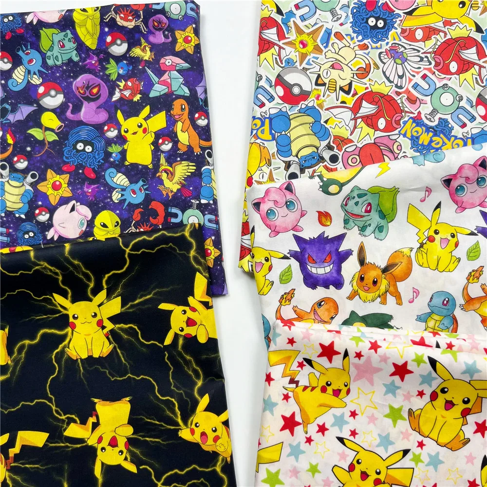 new-Mario-Brothers-Pokemon-Pikachu-100-Cotton-poplin-Fabric-DIY ...