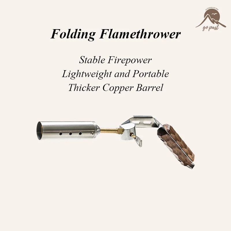 Welding Gas Torch Blowtorch with Wooden Handle Foldable Camping Outdoor Ignition Flame Launcher ...