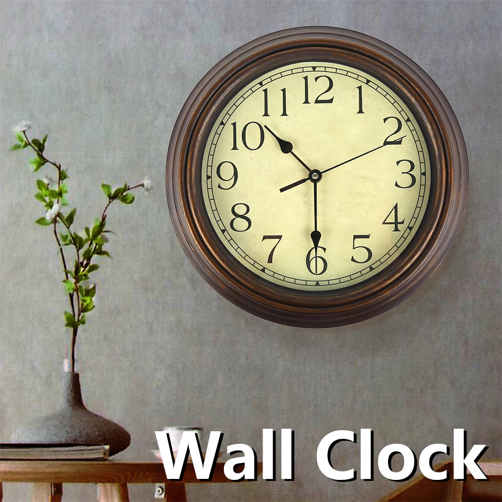 Wall-Clock-Large-Retro-Wall-Clock-Non-Ticking-Classic-Silent-Clocks ...