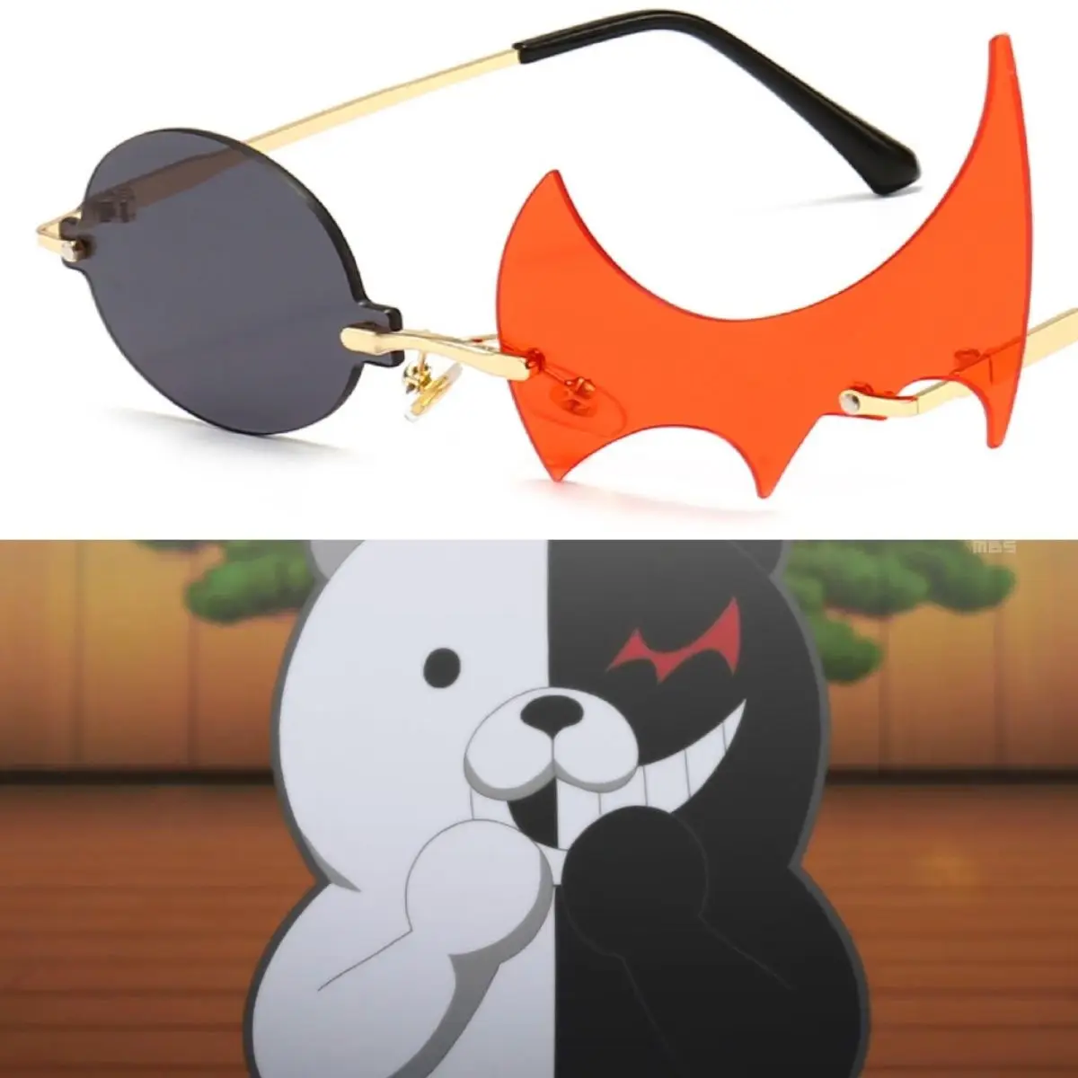 Danganronpa Monokuma Cosplay Eyewear Eyeglasses Anime Eye Glasses ...
