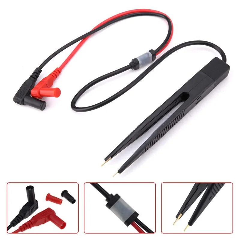 SMD Inductor Test Clip Probe Tweezers for Resistor Multimeter Capacitor ...