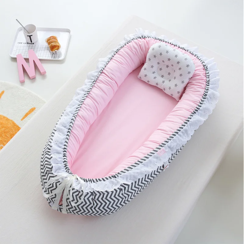 Baby Sleep Nest Bed Removable Newborn Protector Cushion Cotton Infant ...