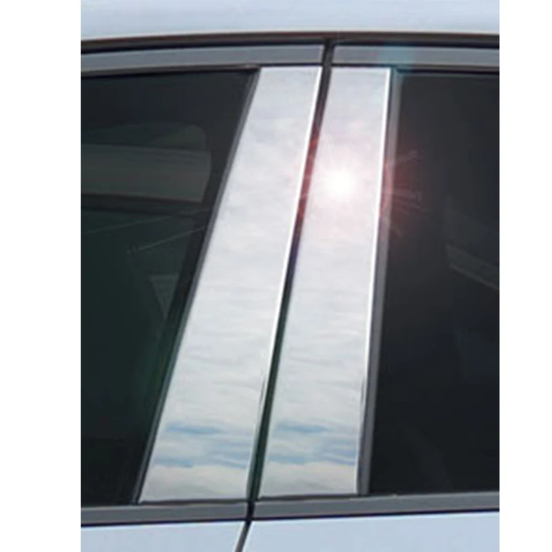 Chrome-Silver-Car-Pillar-Posts-Door-Window-Trim-Cover-Moulding-Fit-for ...