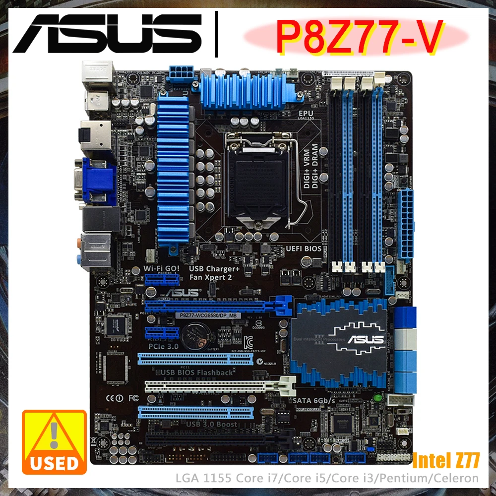 Asus P8Z77 V placa mãe intel z77 chipset gigabit lan lga 1155 slot para ...