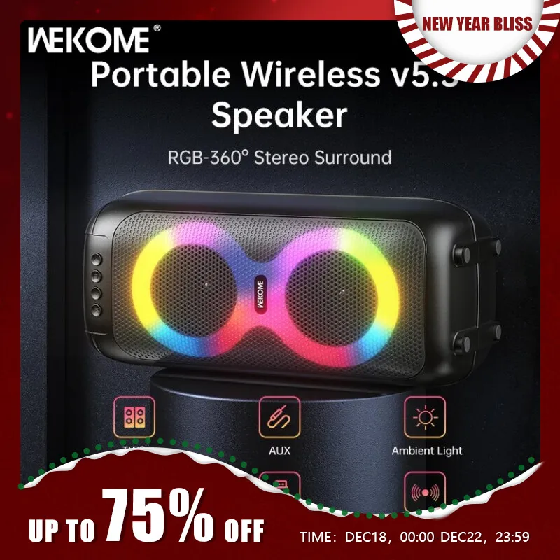WEKOME-Speakers-Portable-Bluetooth-Large-and-Powerful-Bluetooth-Sound ...