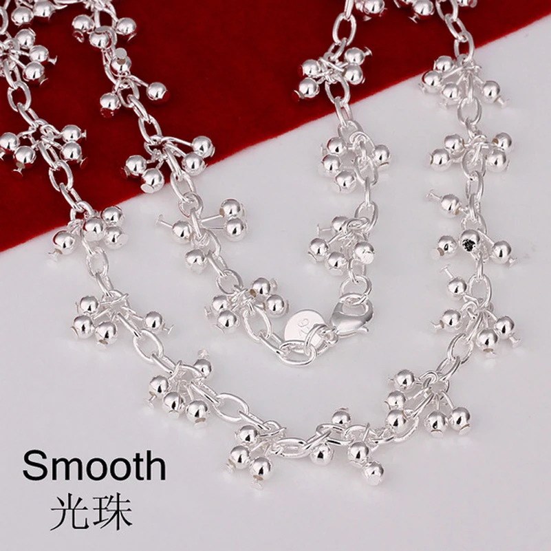 CHSHINE korean fashion 925 Sterling Silver beads chains necklaces for ...