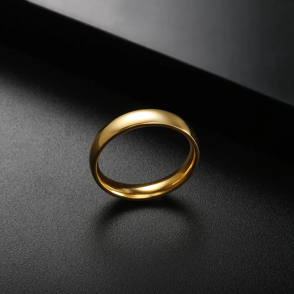 2/4/6/8mm High Quality Stainless Steel Ring For Women Men Couple ...