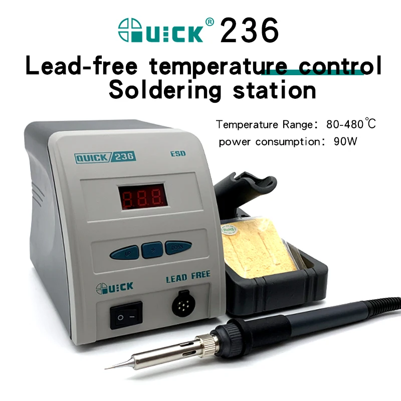 QUICK-236-thermostatic-electric-soldering-iron-set-90W-lead-free-anti ...
