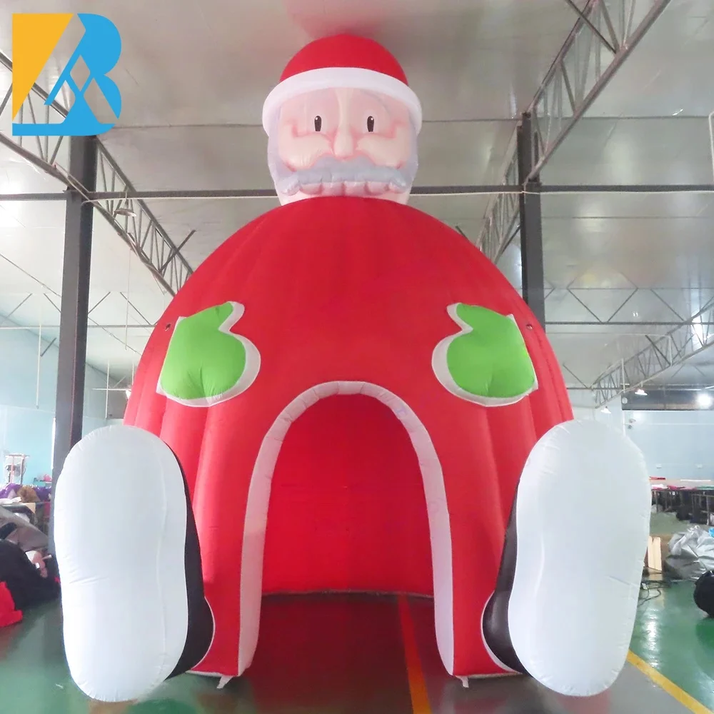 Customized-6-Meters-Height-Large-Inflatable-Santa-Grotto-House-for ...