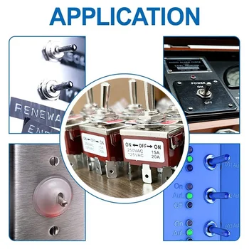 High quality Toggle Switch momentary 250V max 15A switch Pole Double ...