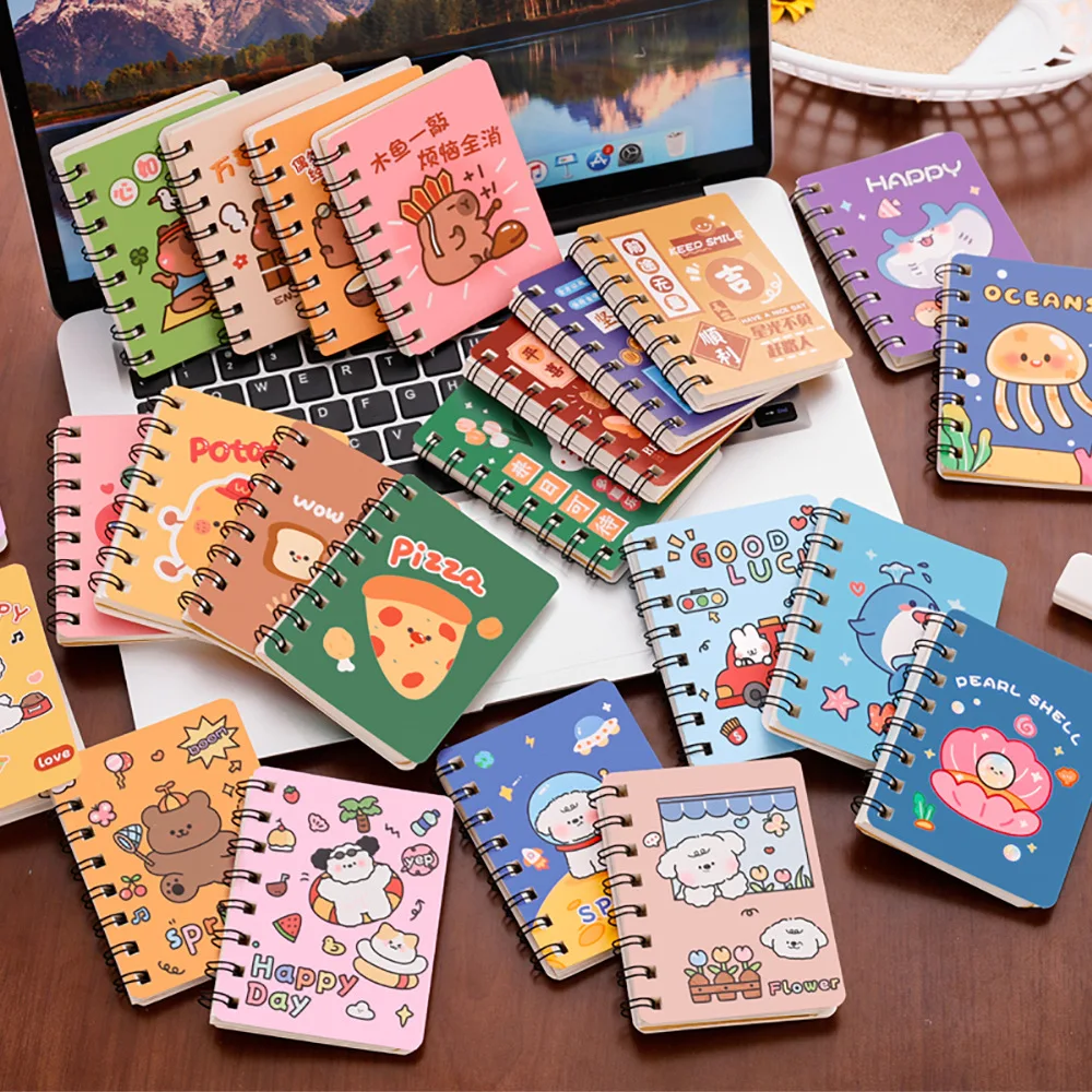 Cartoon Rollover Coil Book, Student Small Gift A7 Blank Note Notebook ...