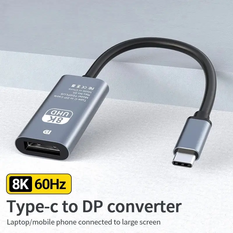 8K-HD-USB-C-to-Displayport-Converter-Type-C-Male-to-DP-Female-Connector ...