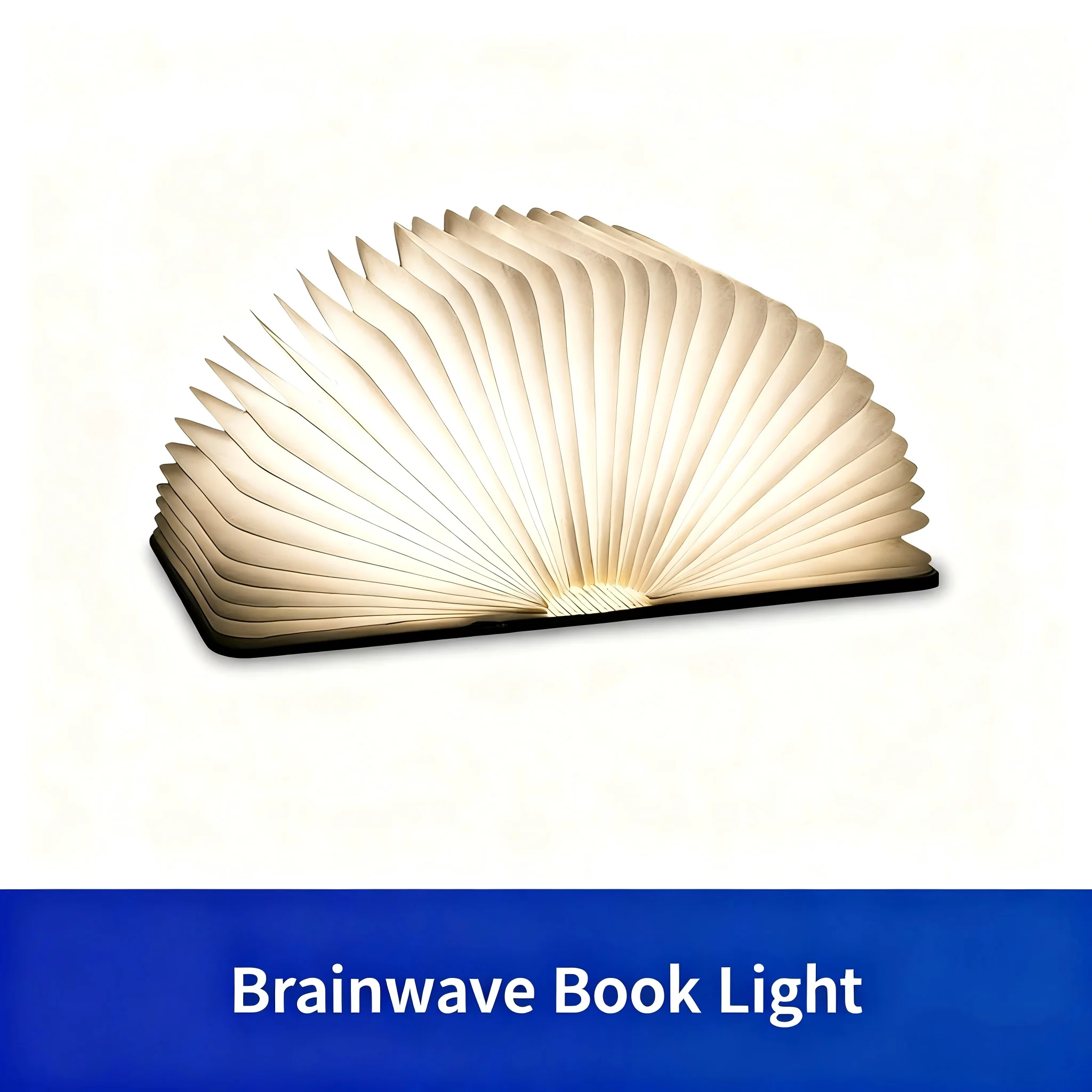 LED creative portable page-turning folding book page lamp bedroom table ...