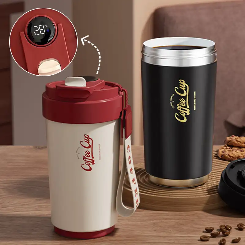 Smart-Coffee-Mug-450ml-Smart-Thermos-Mug-Bottle-Led-Temperature-Coffee ...