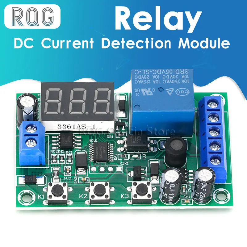 Dc Current Detection Module Relay Digital Display Overcurrent Alarm Switch Controller Motor