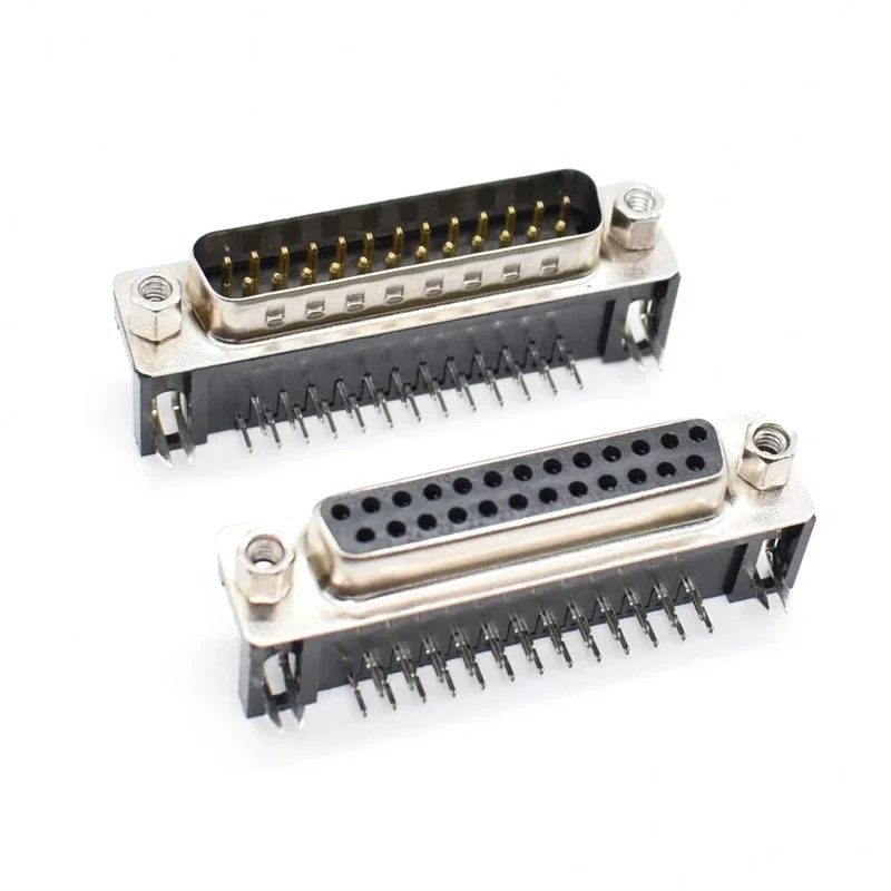 2PCS-DB25-Female-Male-PCB-Mount-D-Sub-25-pin-PCB-Connector-RS232 ...