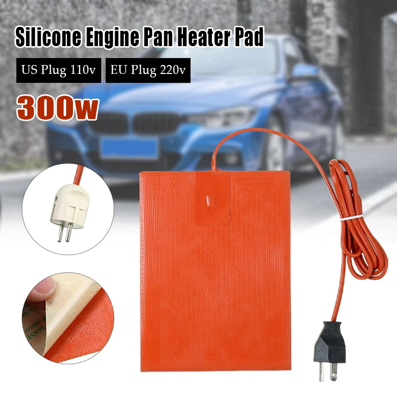 Car Engine Oil Pan Sump Tank Heater Pad 300W With US/EU Plug 110V/220V ...