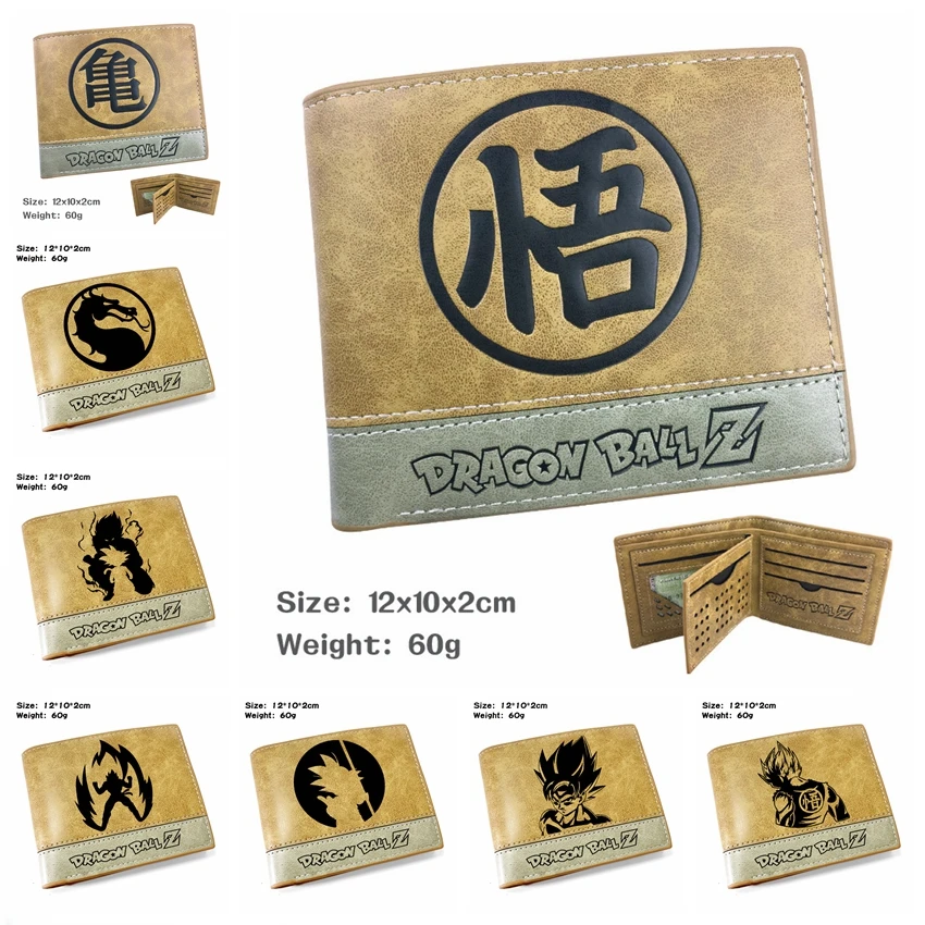 Dragon Ball Z New Saiyan Goku Guiwu Character Men's Two Fold Embossed ...