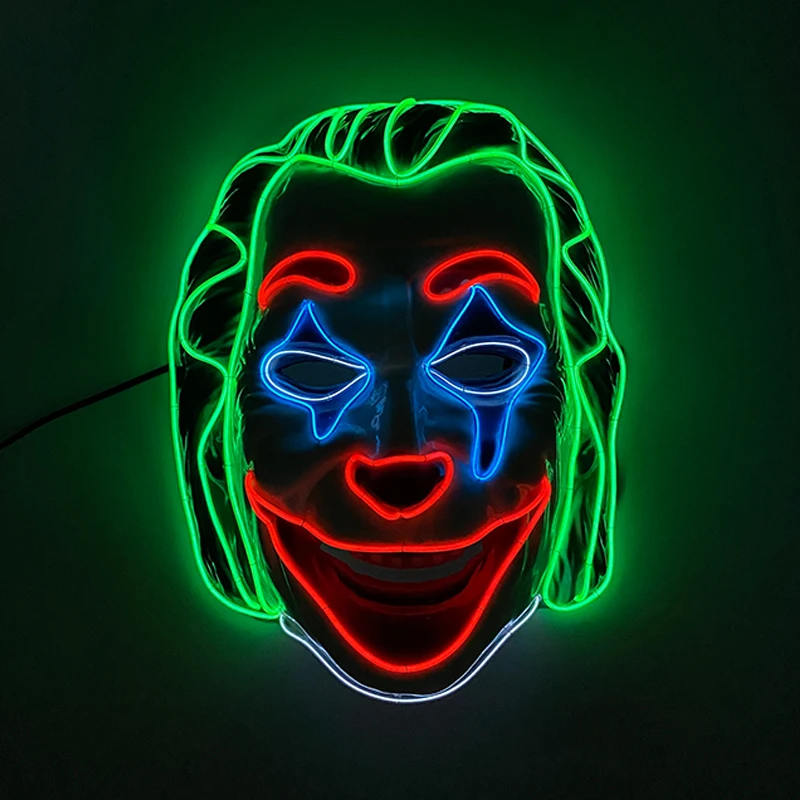 Colorful-LED-Light-Up-Funny-Face-Mask-Luminous-Neon-Clown-Halloween ...