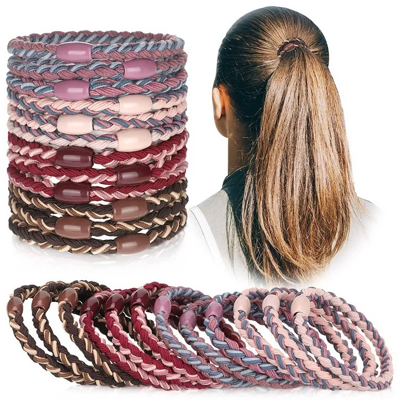 12pcs-lot-High-Elastic-Hair-Rubber-Bands-For-Women-Black-Hair-Tie-Girls ...