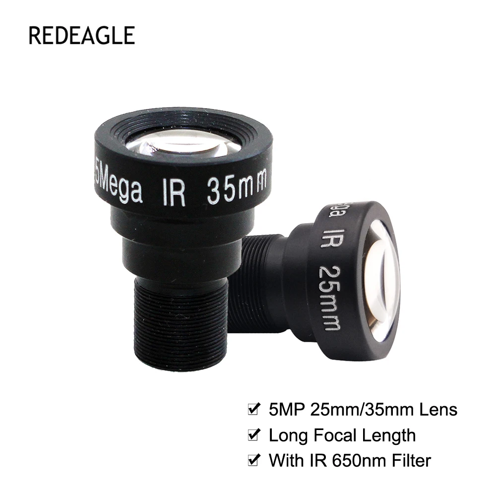 Hd 5 Megapixel 25mm 35mm Long Focal Length M12 Cctv Lens With 650nm Ir ...