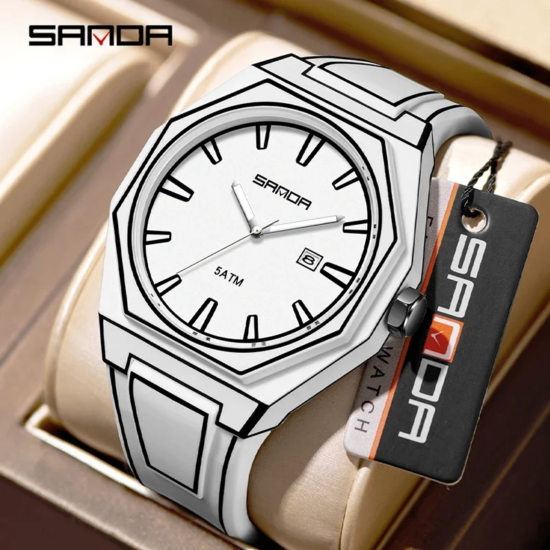 SANDA Fashion Brand Men's Quartz Watch Waterproof Calendar Luminous ...