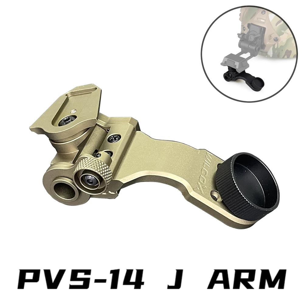 Helmet-Bracket-Adapter-Metal-J-Arm-NVG-Mount-PVS-14-Night-Vision ...