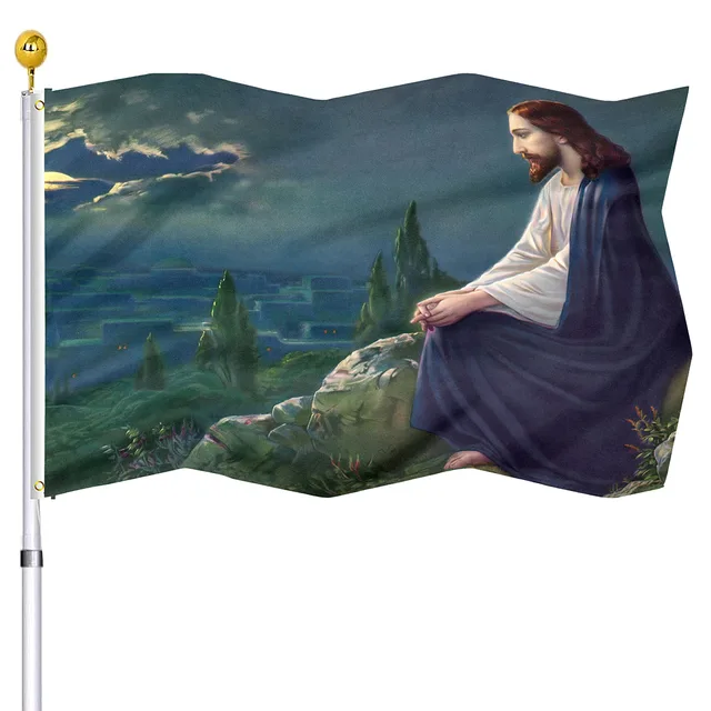 Jesus Christ Religion Faith Flag Garden Flags for House Indoor Party ...
