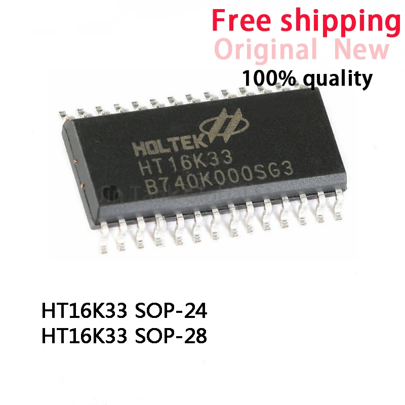 10Pcs-New-Original-HT16K33-SOP-28-SOP-24-RAM-mapped-16-8-LED-controller ...