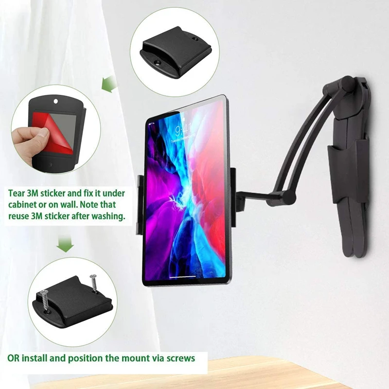 Phone Tablet Stand Desktop Mobile Stand Tablet Kitchen Wall Mount ...