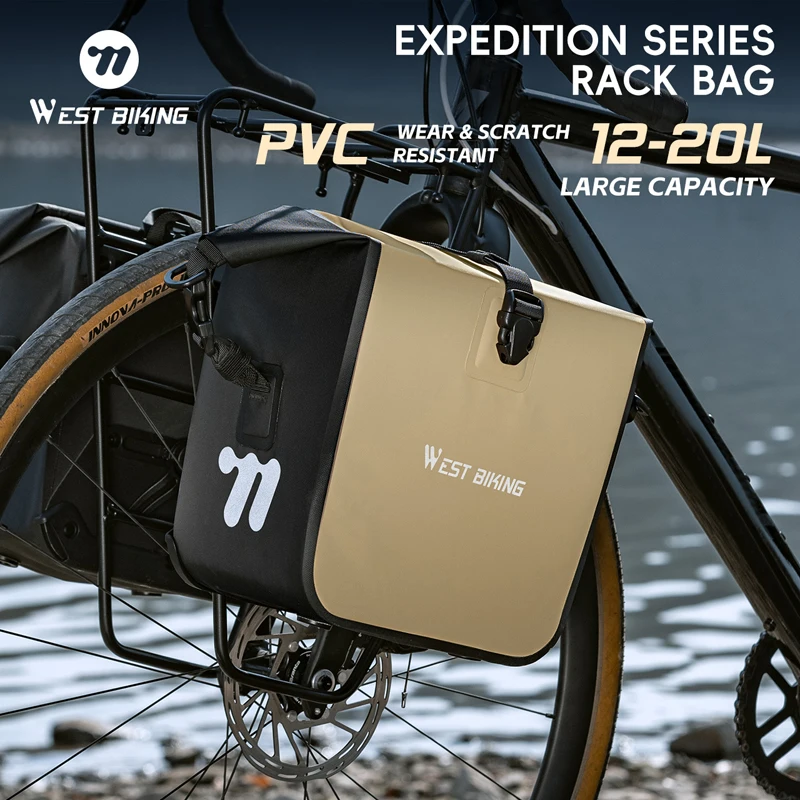 WEST BIKING Bike Bags 20L Bicycle Front Pannier Bag Fully Waterproof ...