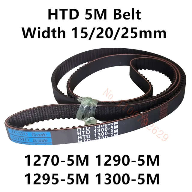 HTD 5M Synchronous Timing Belt C=1270/1290/1295/1300 Width, 46% OFF