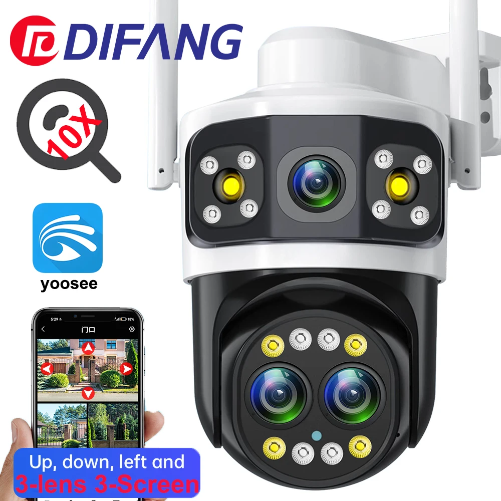 DIFANG-10X-Zoom-WiFi-Security-Camera-Triple-Screen-Two-Way-Audio-Motion ...