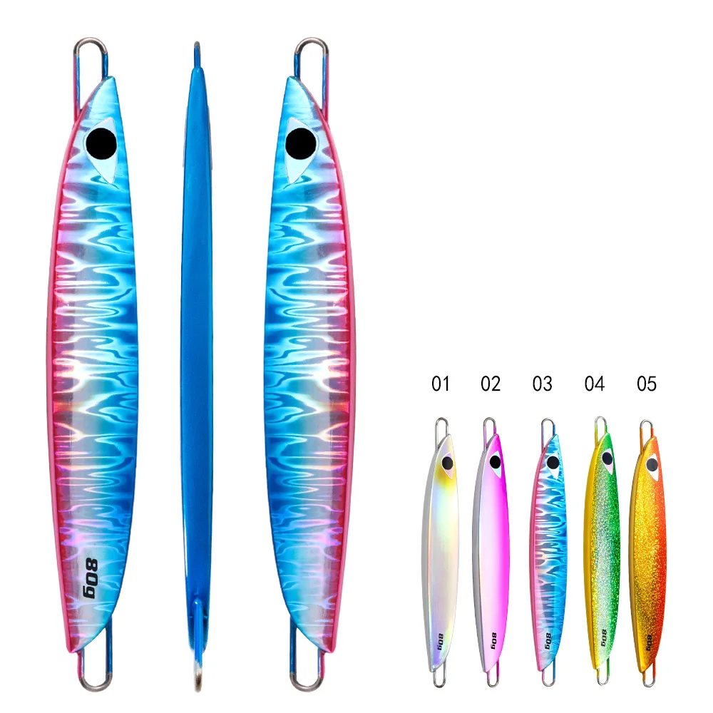 JIGGING-PRO-40g-60g-80g-C1-Jigging-Lure-Saltwater-Metal-Jigs-Slow-Pitch ...