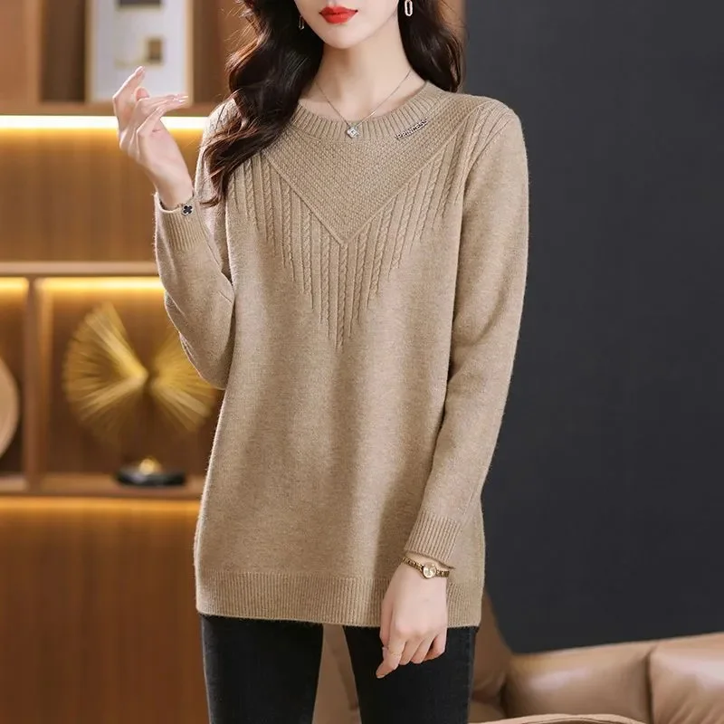 High-Quality Sweater Women Autumn Winter 2025 New Coat Round Collar ...