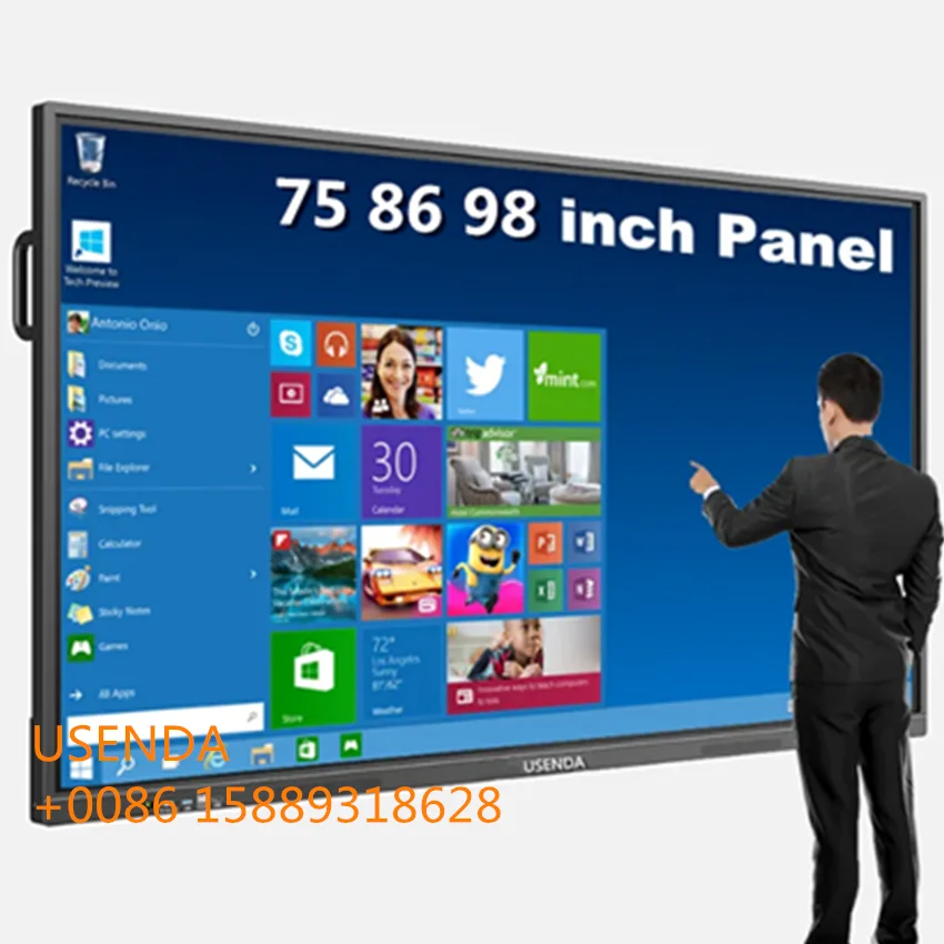 65-75-86-98-Finger-Multi-Touch-Screen-LCD-Display-Meeting-Room-Electronic-Digital-Interactive ...