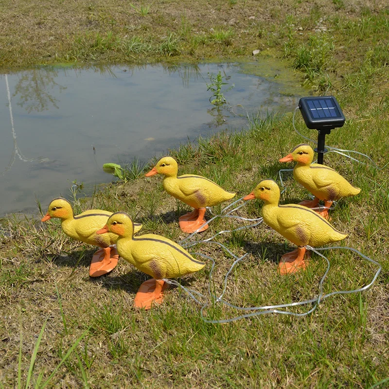 Garden Lawn Decoration String Lights Little Yellow Duck One Drag Five ...