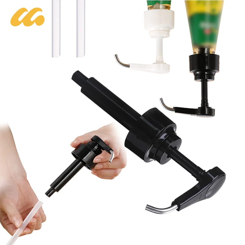 Syrup Bottle Nozzle Pressure Oil Sprayer Pump Durable Plastic Push-type ...
