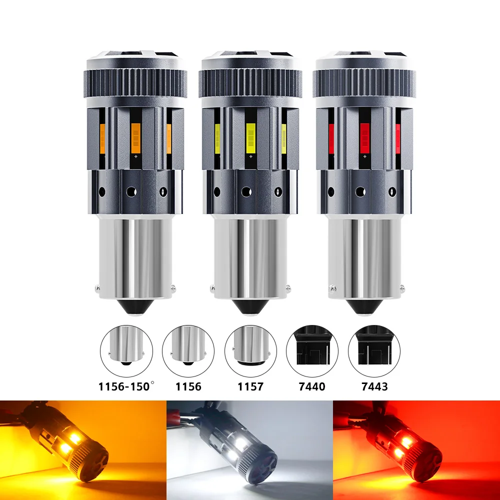 2pcs 7443 W21/5W T20 7440 W21W WY21W LED P21W PY21W P21/5W Car Light ...