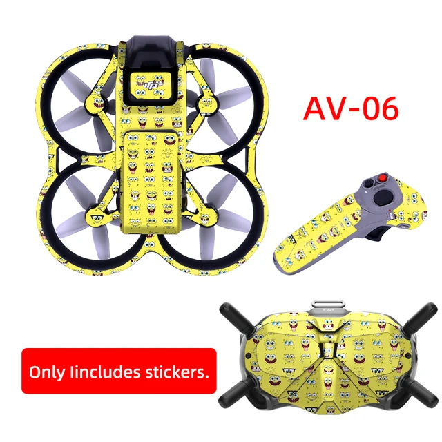 For DJI Avata Drone Goggles 2/V2 Flight Glasses Full Set PVC Stickers ...